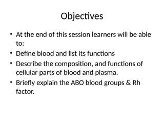blood, how blood work in body and how nutrition work | PPTX