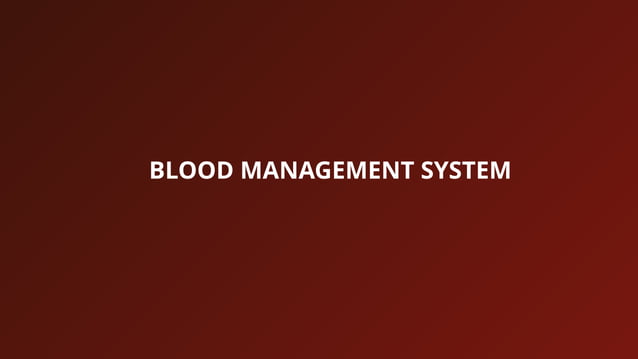 Blood bank managment systemffffffff.pptx | Operating Systems | Computer ...