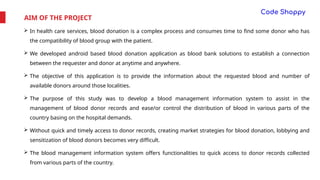 Blood bank managment systemffffffff.pptx | Operating Systems | Computer ...