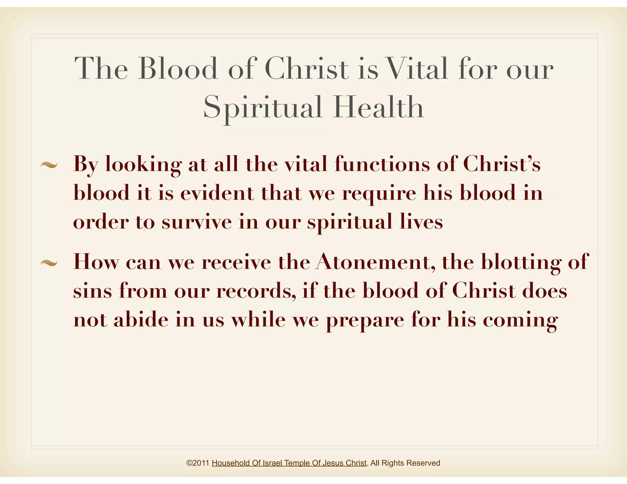 The Blood of Christ | PDF