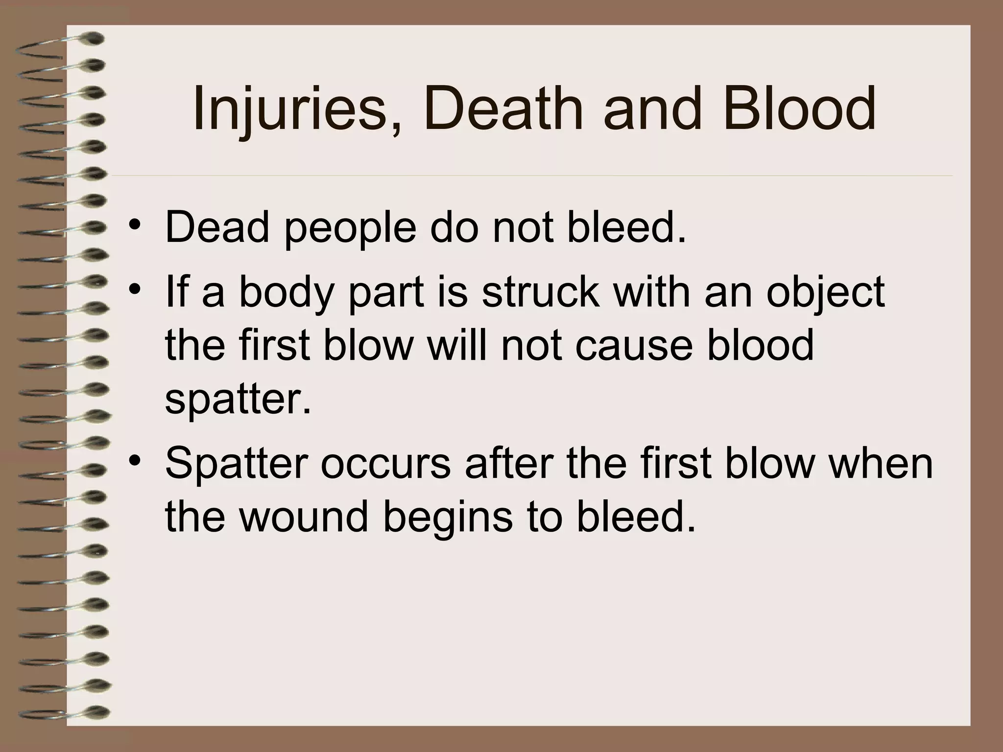 Blood pattern analysis | PPT