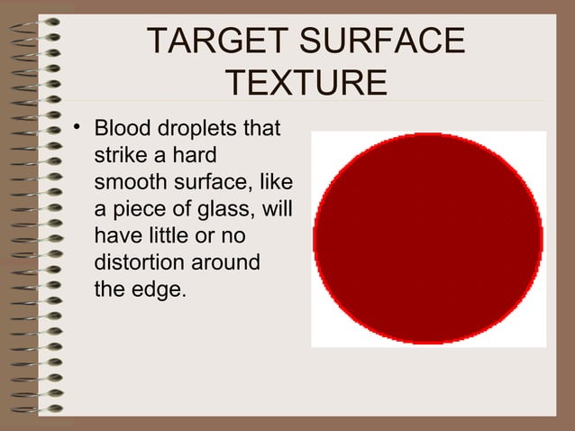 Blood pattern analysis | PPT | Blood Disorders | Diseases and Conditions