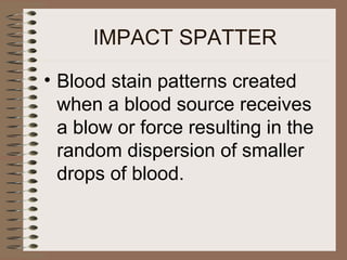 Blood pattern analysis | PPT