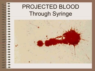 Blood pattern analysis