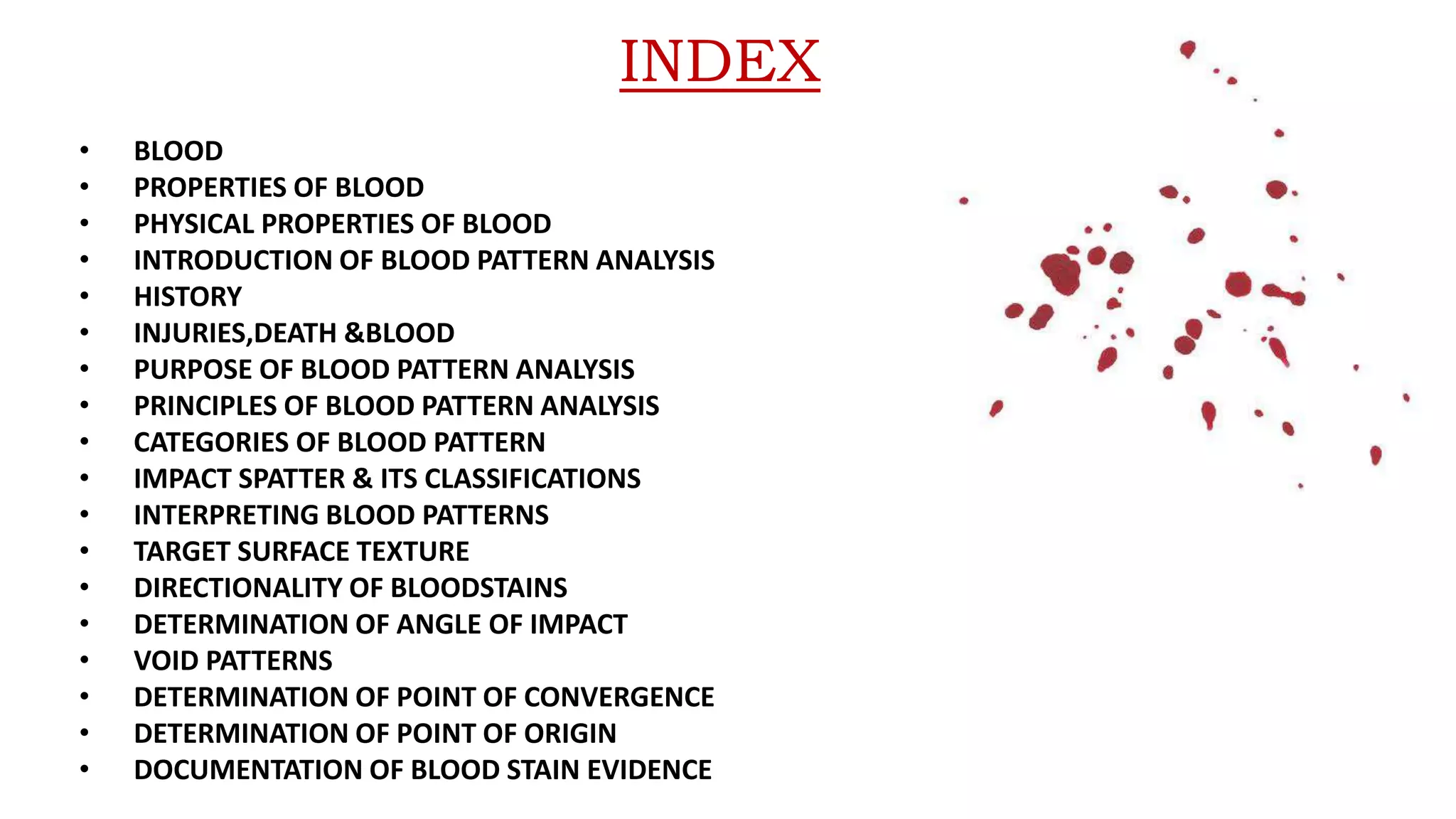 Blood pattern analysis | PPTX