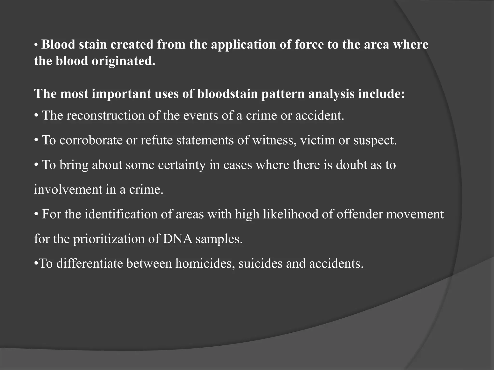 Blood pattern analysis.pptx | Blood Disorders | Diseases and Conditions
