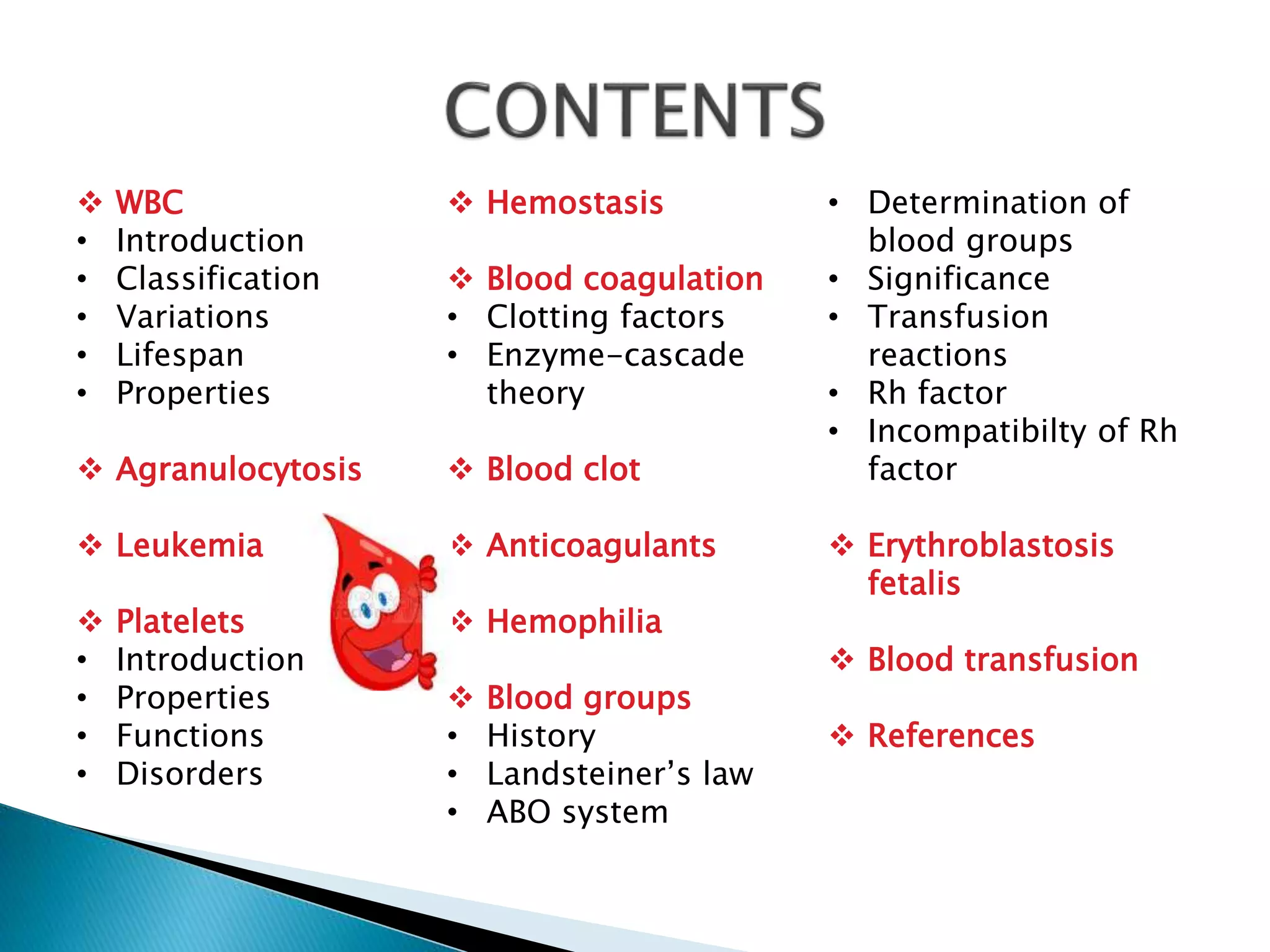 Blood, composition, rbc ,wbc ,platelets ,physiology, disorders,blood ...