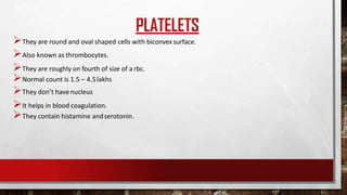 Blood & It's Cellular Elements and Their Important Functions By : Rahul ...