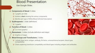 Blood presentation assignment | PPT