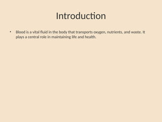 Blood and its formed elements, white blood cell and red blood cell ...