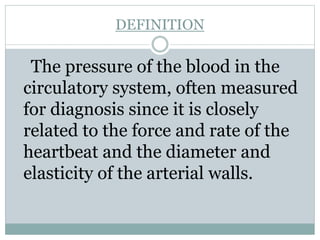 Blood pressure | PPTX