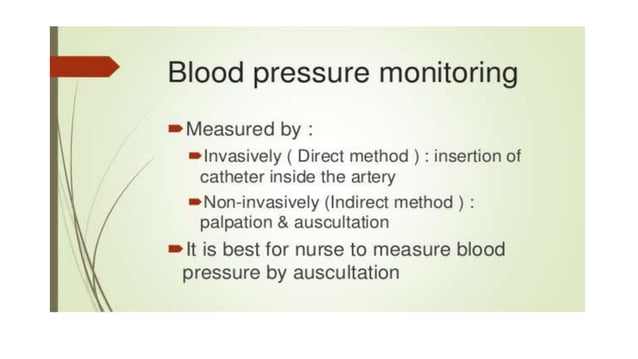 Blood pressure monitoring | PPTX | Heart and Cardiovascular Diseases ...