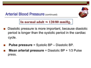 CARDIOVASCULAR PHYSIOLOGY [ARTERIAL BLOOD PRESSURE] | PPT