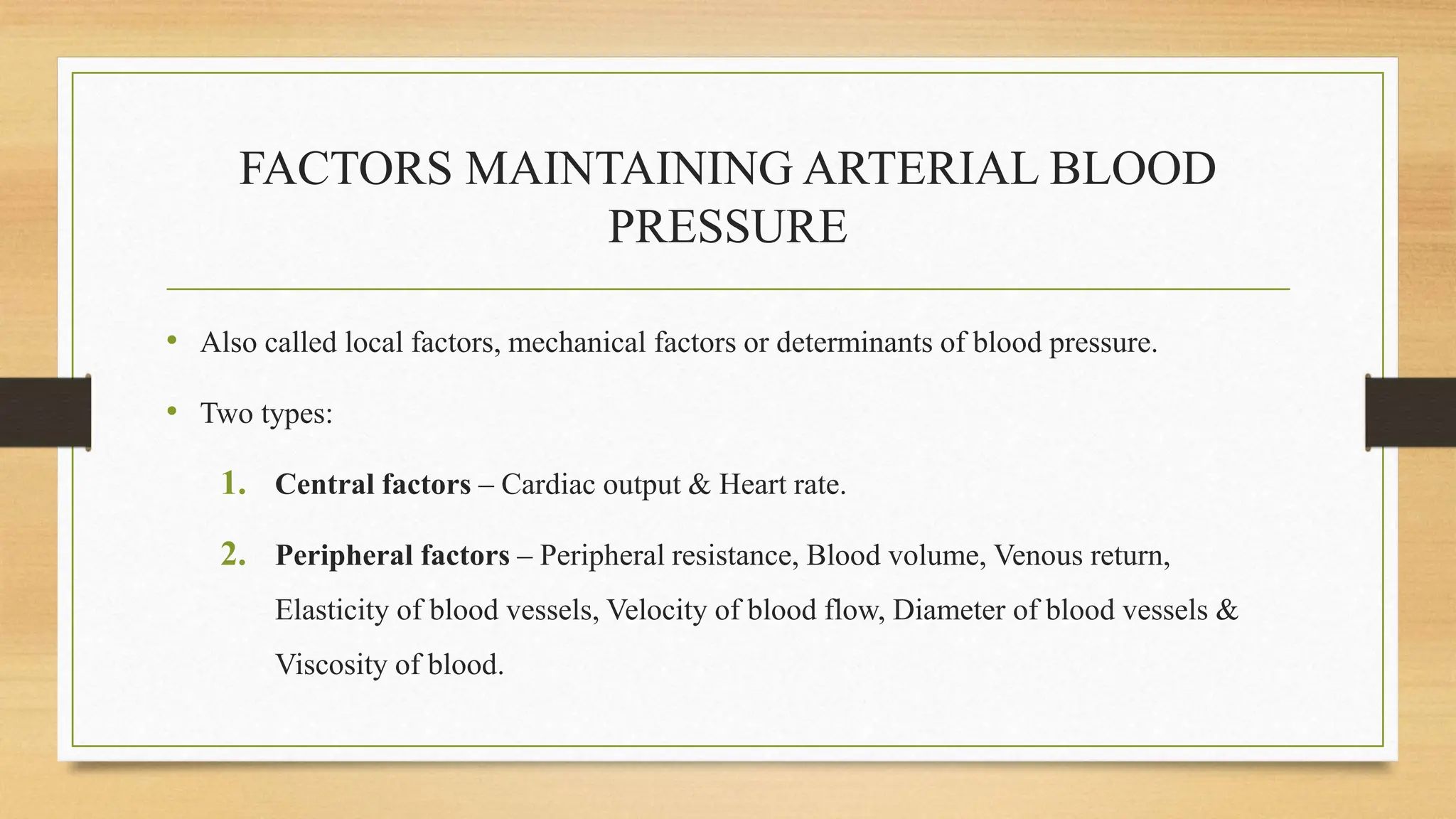 Physiology of Blood Pressure - Regulation | PPTX