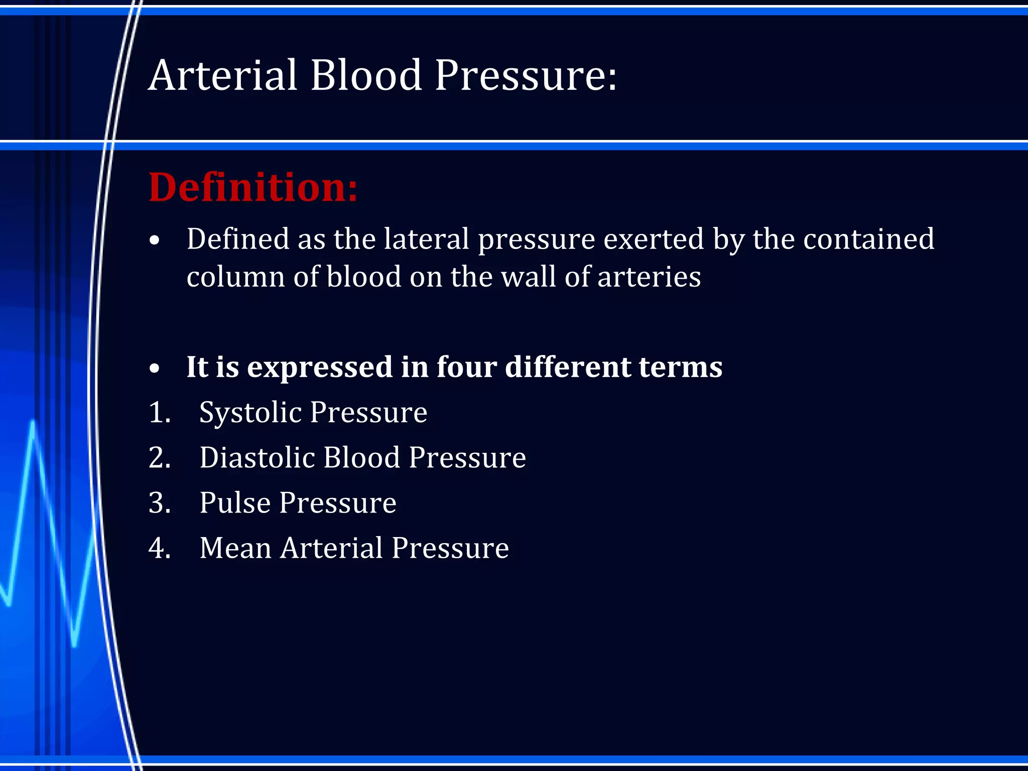 Blood pressure and regulation | PDF