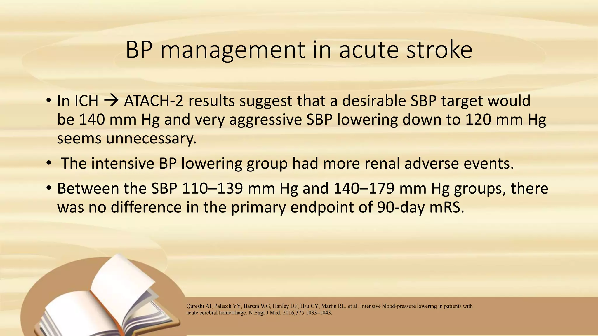 Blood Pressure Management in Stroke | PPTX