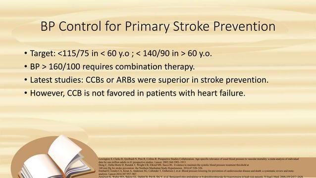 Blood Pressure Management in Stroke | PPTX
