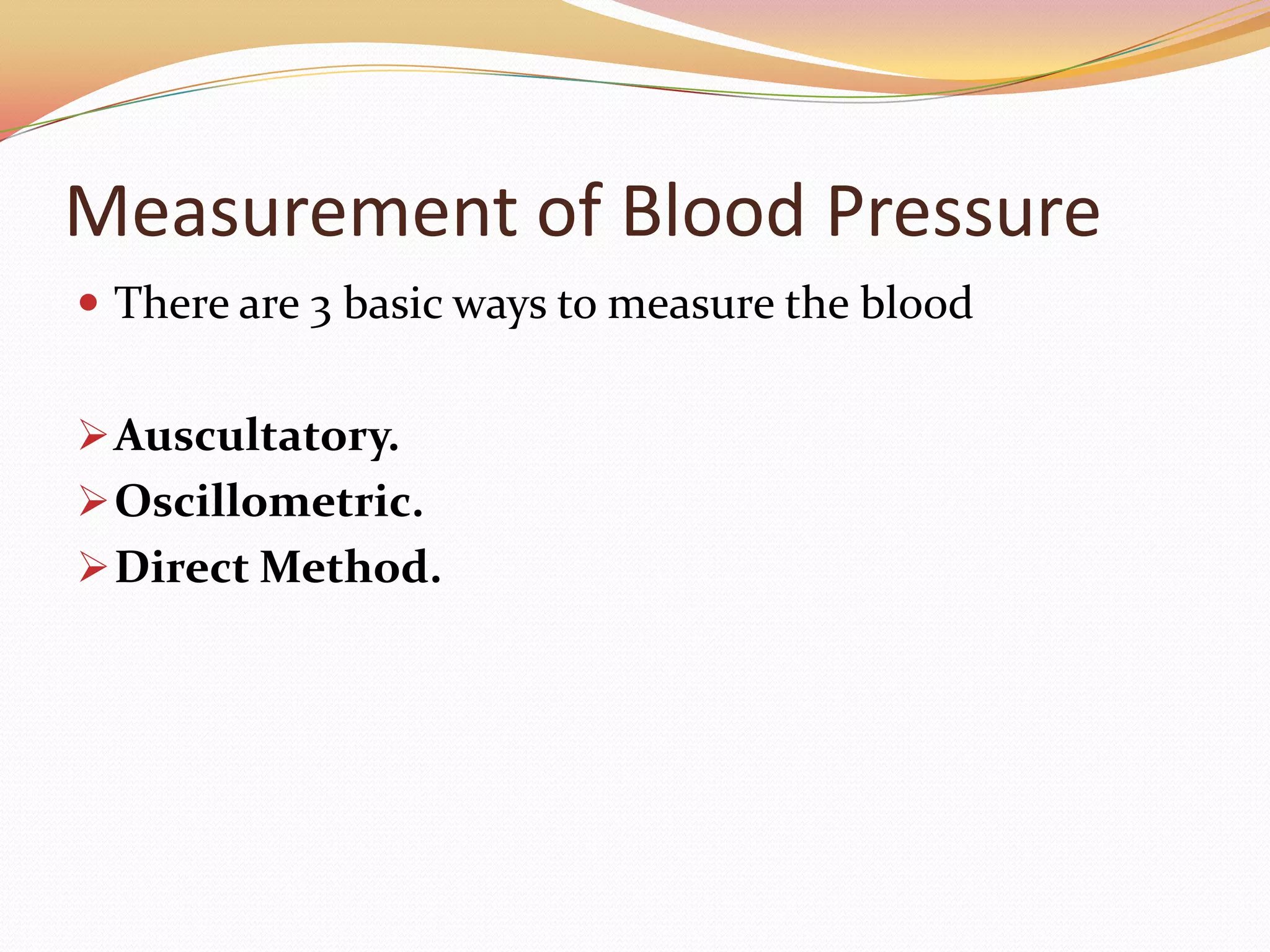 Measurement of Blood Pressure | PPSX