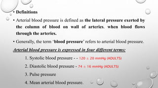 Define the blood pressure store