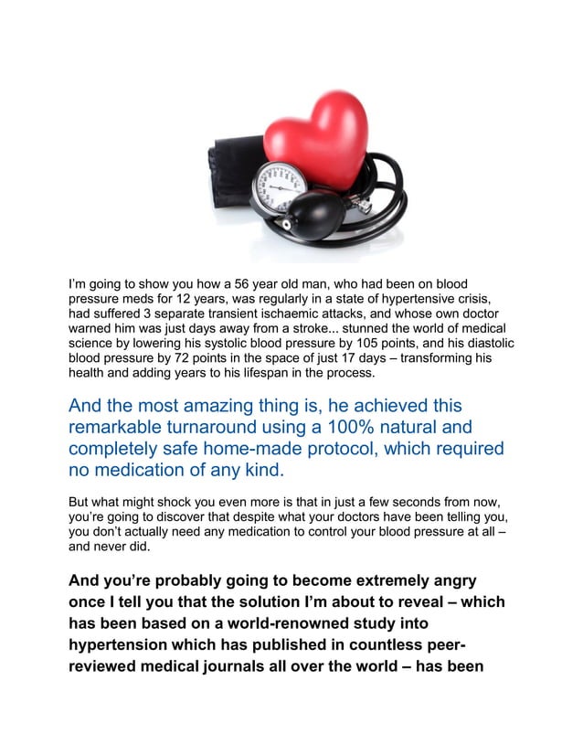 Blood pressure protocol | PDF | Heart and Cardiovascular Diseases ...