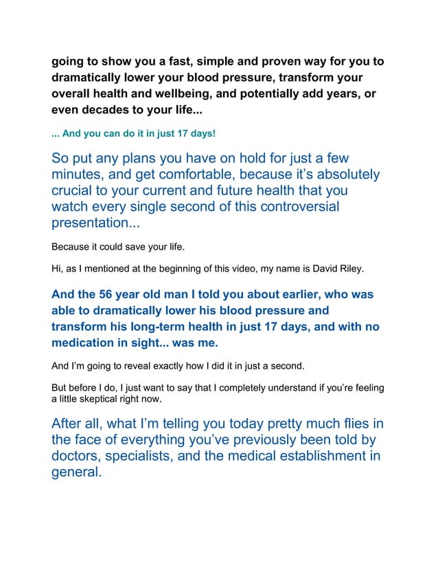 Blood pressure protocol | PDF | Heart and Cardiovascular Diseases ...