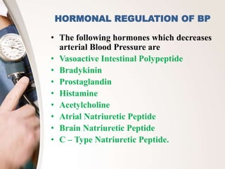 Blood pressure regulation renal mechanism | PPTX
