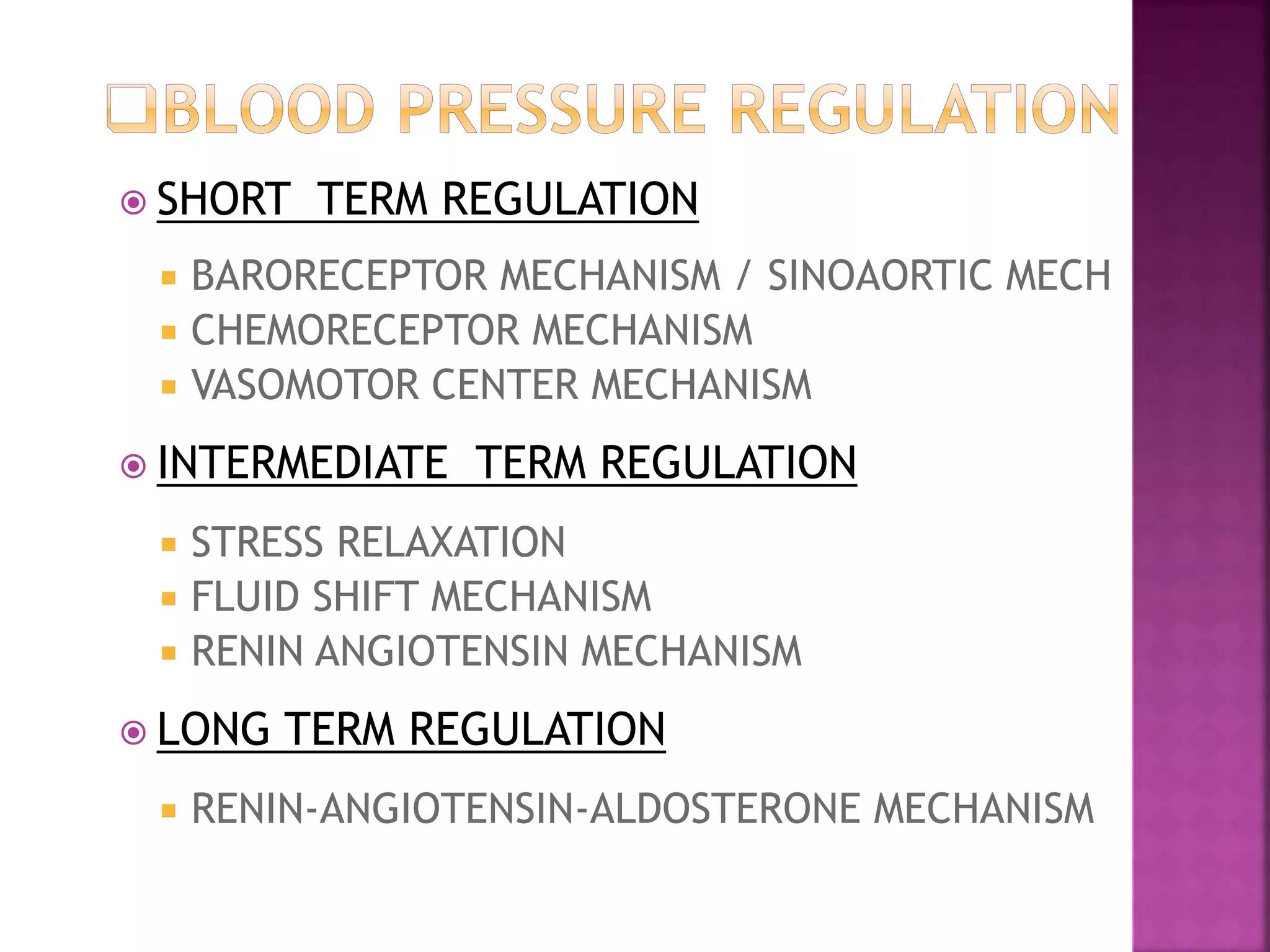 Blood pressure regulation | PPTX