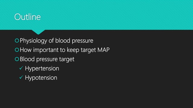 Blood pressure target in icu | PPT