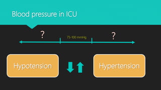 Blood pressure target in icu | PPTX