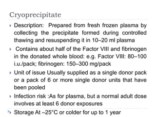 Blood products separation and quality control | PPTX