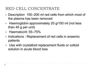 Blood products separation and quality control | PPTX