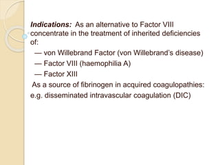 Blood products and massive blood transfusion | PPTX