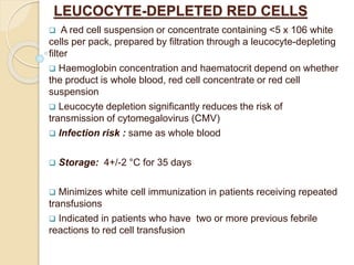 Blood products and massive blood transfusion | PPTX