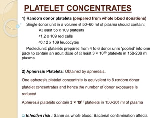 Blood products and massive blood transfusion | PPTX