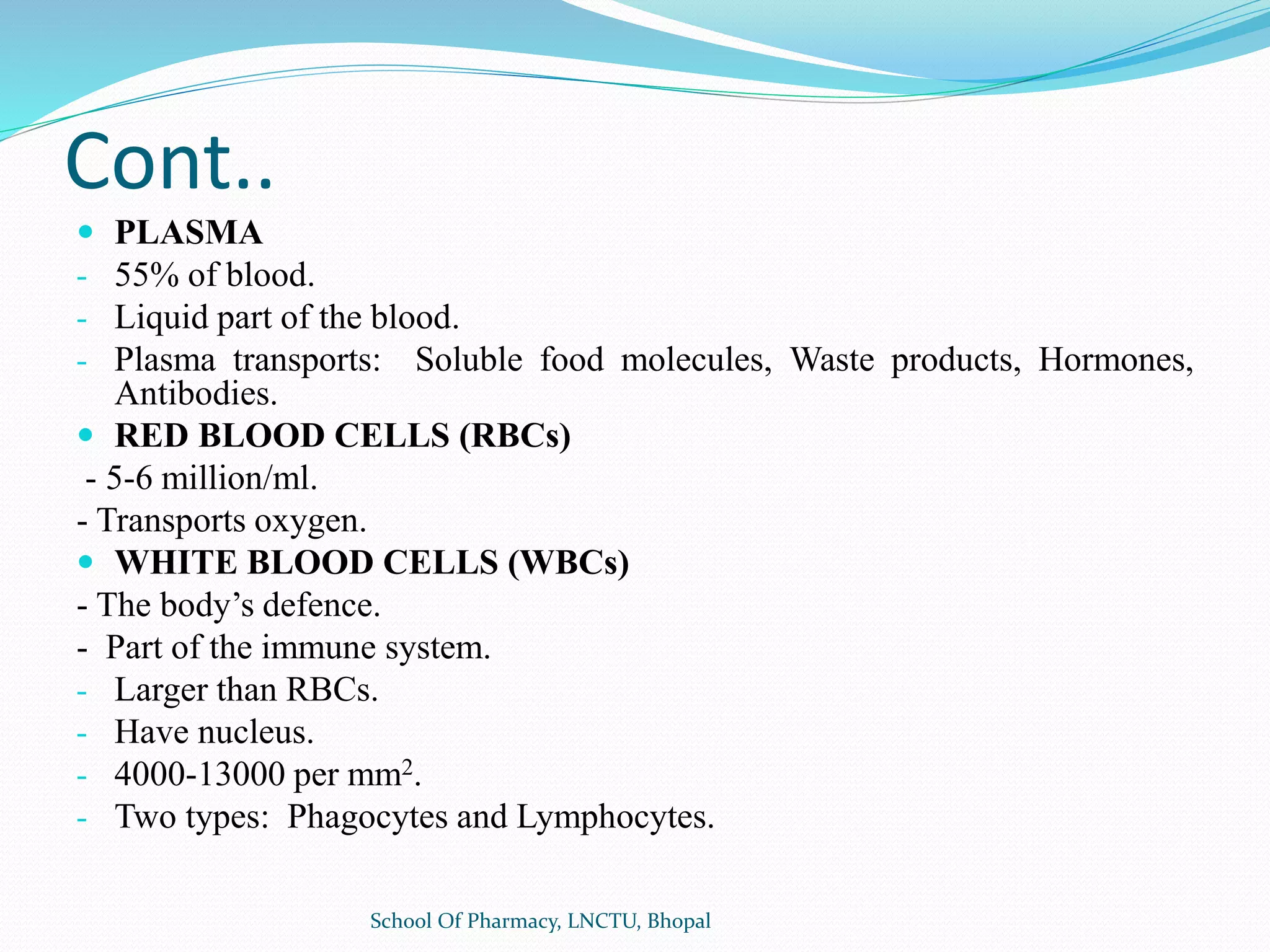 Blood products:Collection, Processing and Storage of whole human blood ...