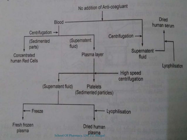Blood products:Collection, Processing and Storage of whole human blood ...