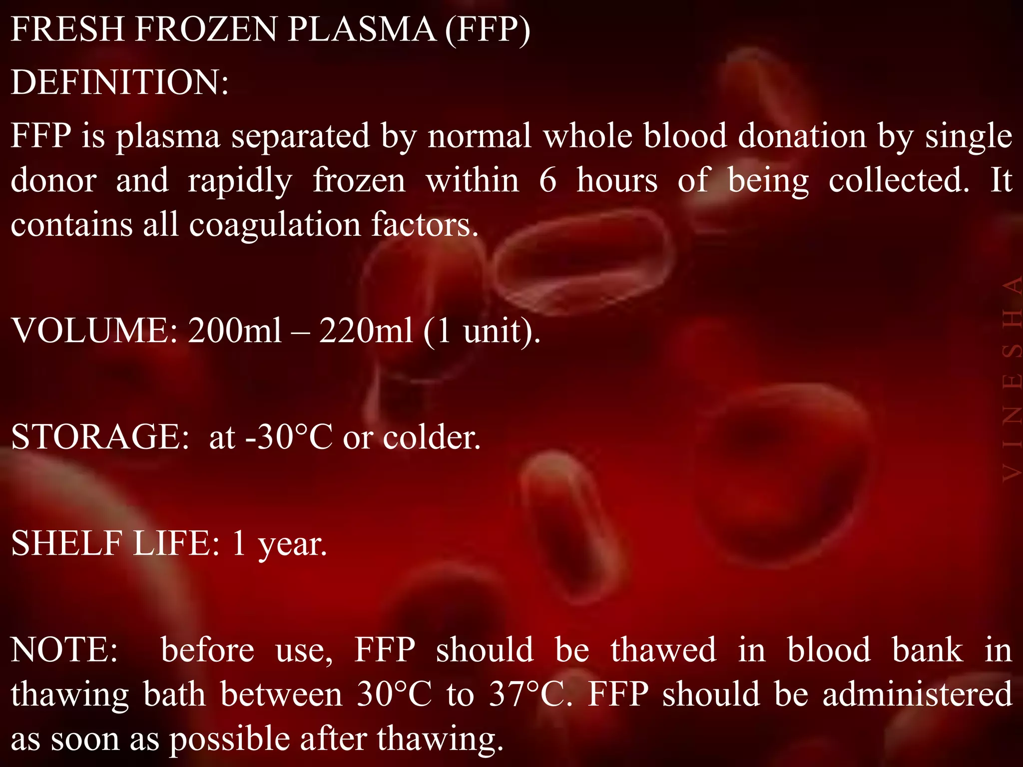 BLOOD PRODUCTS & PLASMA SUBSTITUTES | PPTX