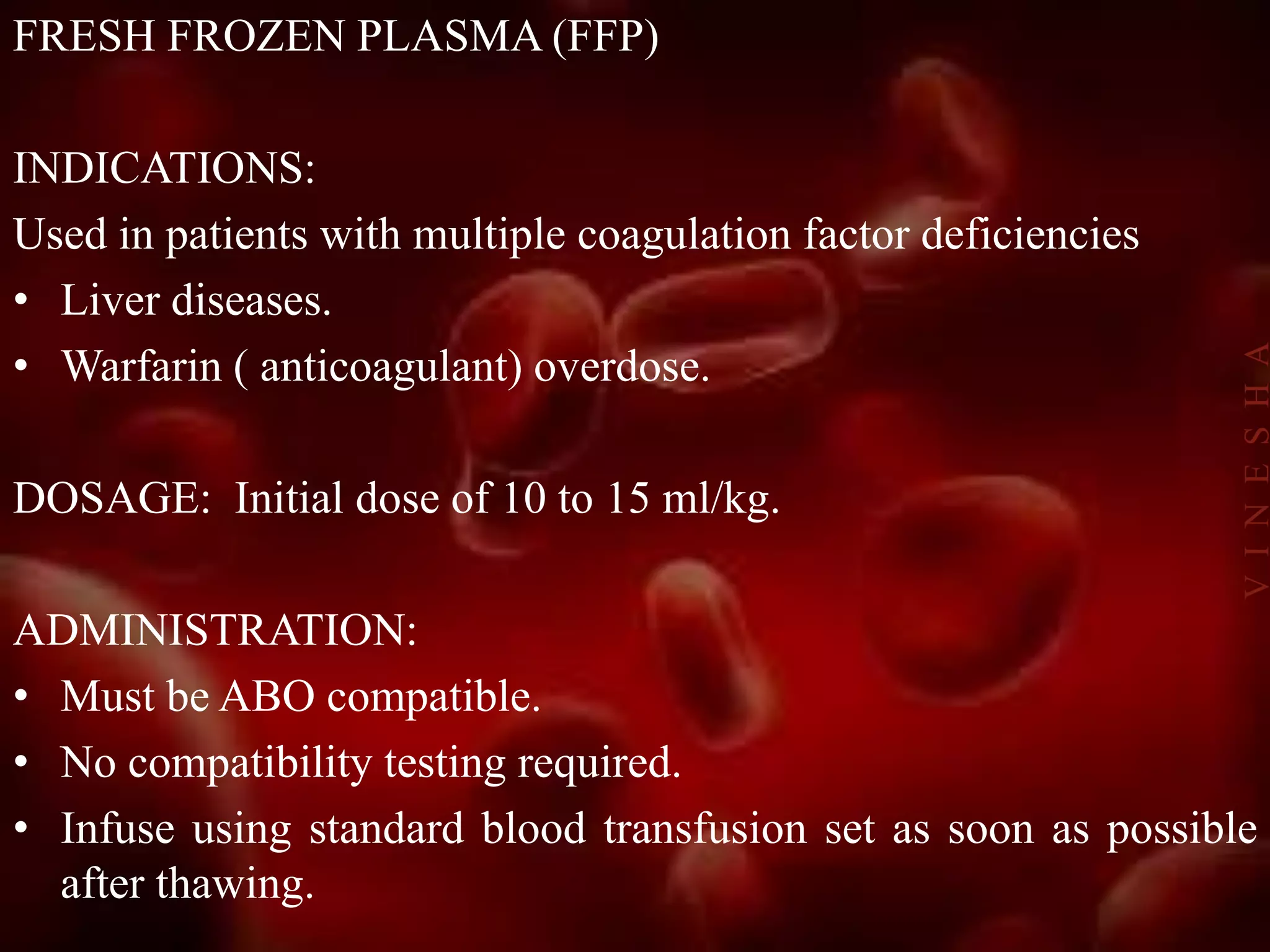 BLOOD PRODUCTS & PLASMA SUBSTITUTES | PPTX