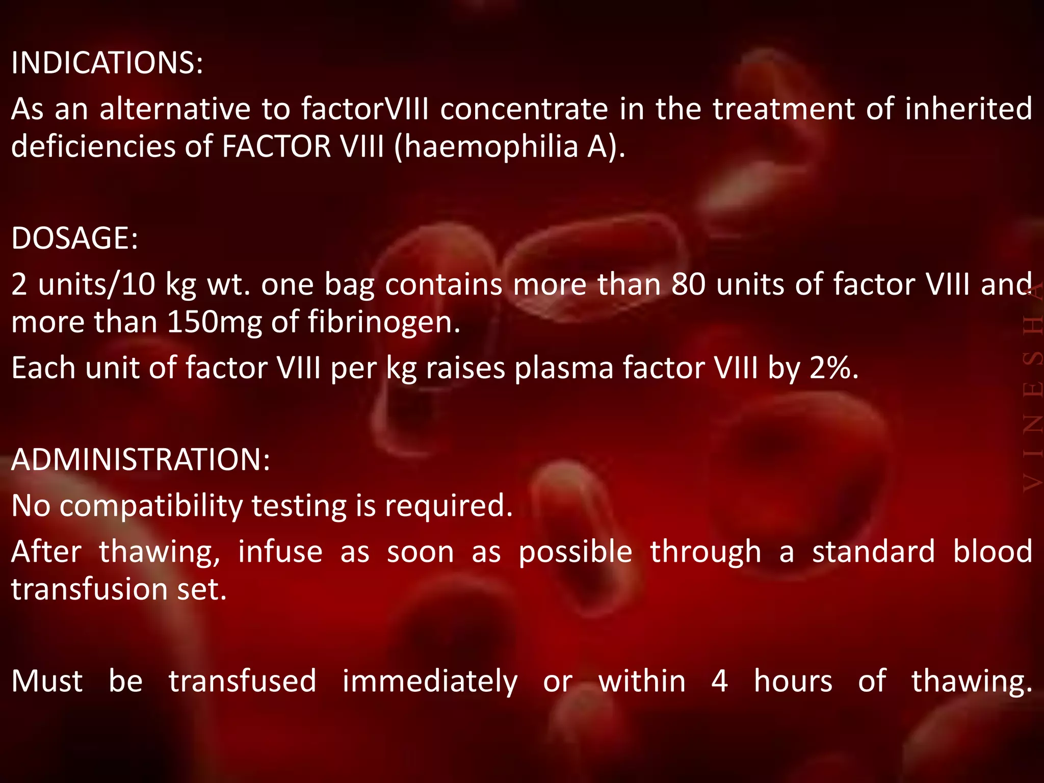 BLOOD PRODUCTS & PLASMA SUBSTITUTES | PPTX