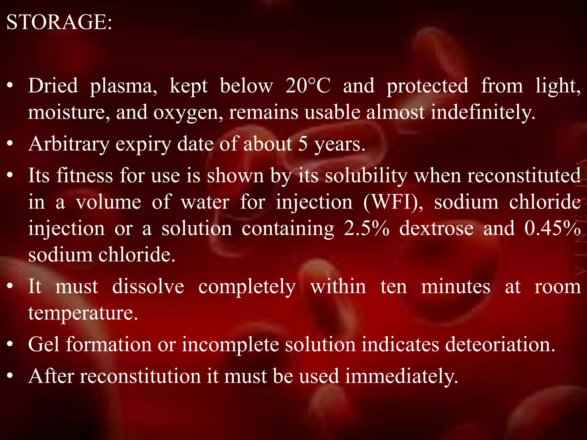 BLOOD PRODUCTS & PLASMA SUBSTITUTES | PPTX