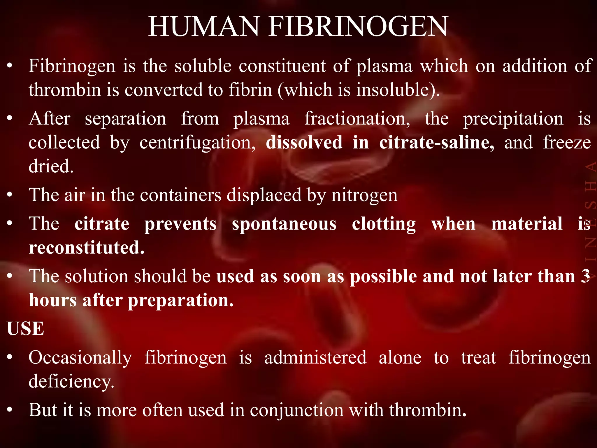 BLOOD PRODUCTS & PLASMA SUBSTITUTES | PPTX
