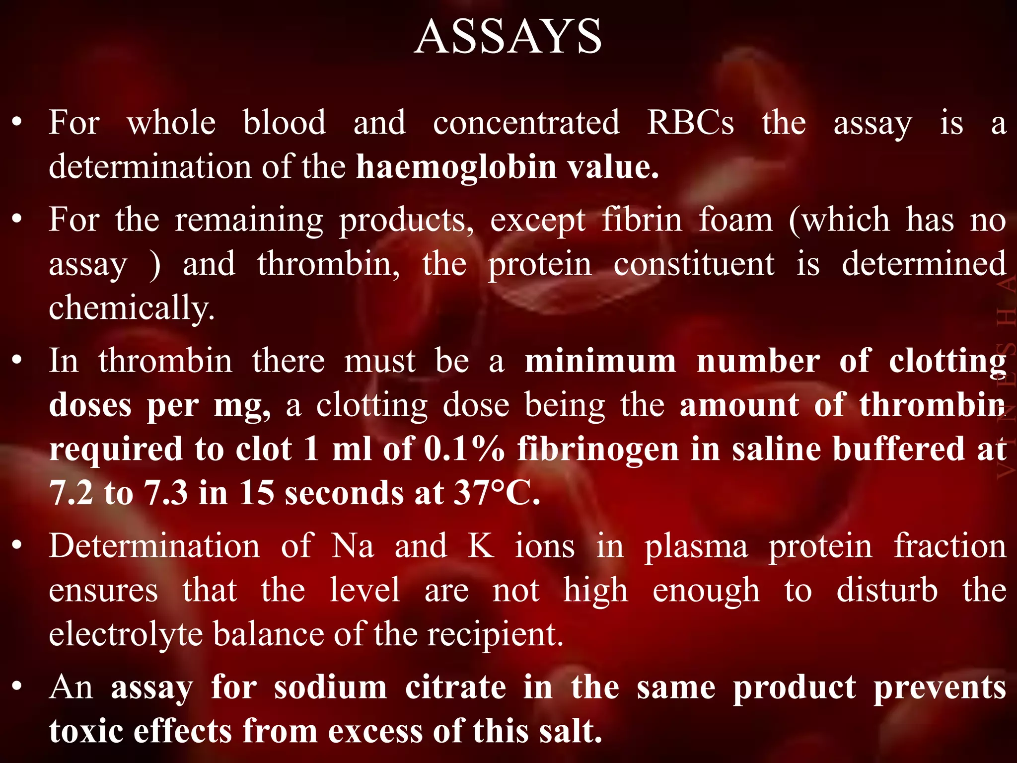 BLOOD PRODUCTS & PLASMA SUBSTITUTES | PPTX