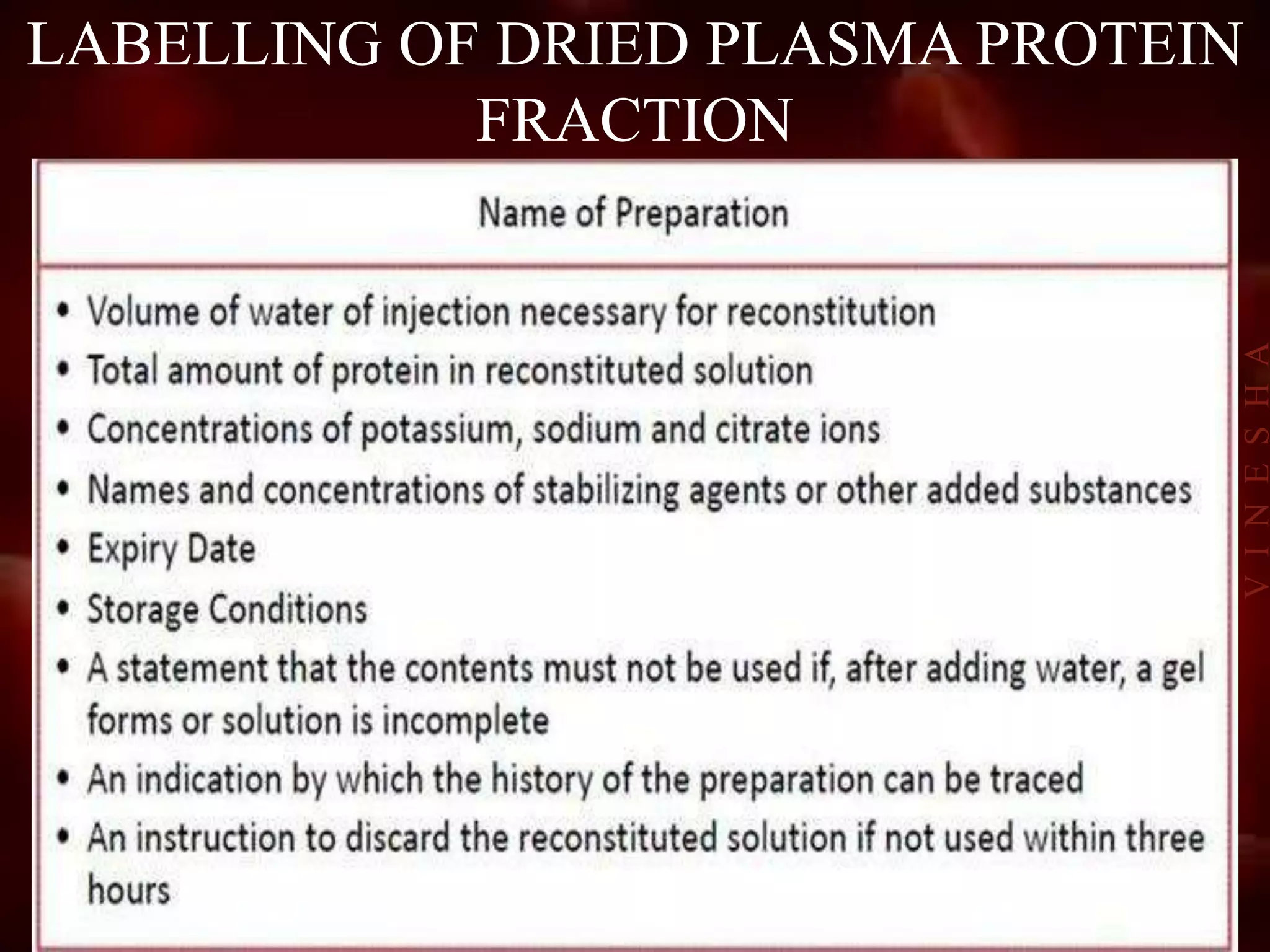 BLOOD PRODUCTS & PLASMA SUBSTITUTES | PPTX