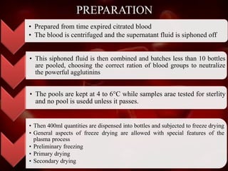 BLOOD PRODUCTS & PLASMA SUBSTITUTES | PPTX