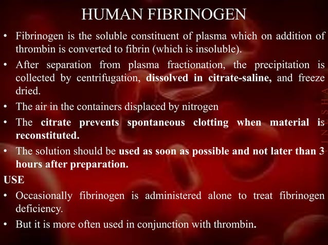BLOOD PRODUCTS & PLASMA SUBSTITUTES | PPTX | Blood Disorders | Diseases ...