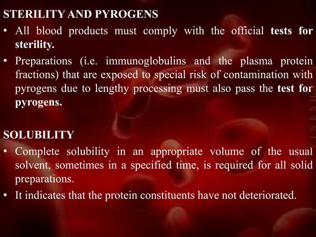 BLOOD PRODUCTS & PLASMA SUBSTITUTES | PPTX | Blood Disorders | Diseases ...