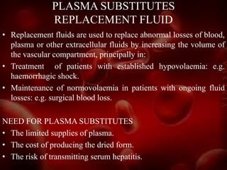 BLOOD PRODUCTS & PLASMA SUBSTITUTES | PPTX