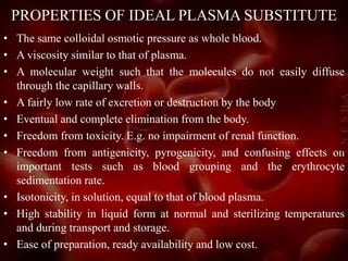 BLOOD PRODUCTS & PLASMA SUBSTITUTES | PPTX