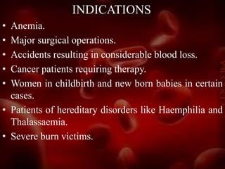 BLOOD PRODUCTS & PLASMA SUBSTITUTES | PPTX