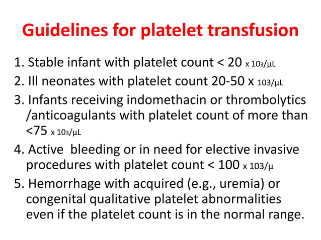 Blood products trasnfusion in neonates | PPTX | Blood Disorders ...